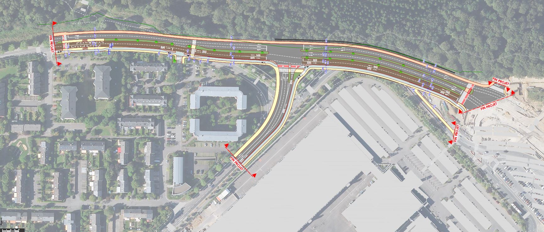 Réaménagement du boulevard Pierre Frieden - Fonds Kirchberg - Luxembourg